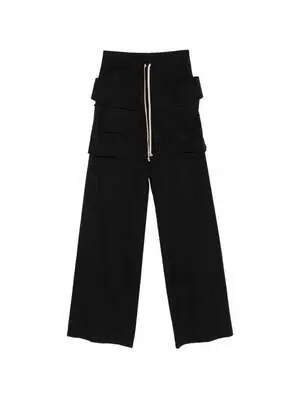 Rick Owens Cotton Drawstring Trousers - Black