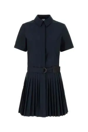 Loewe Navy Cotton Blend Mini Dress - Blue