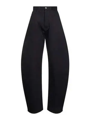 Alaïa Black Denim Rounded Leg Jeans - Multicolor