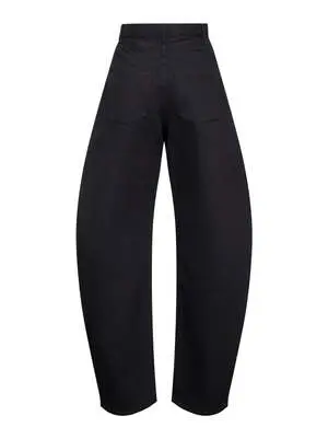 Alaïa Black Denim Rounded Leg Jeans - Multicolor