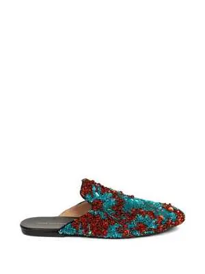 Dries Van Noten Sequined Slip-on Slippers - Multicolor