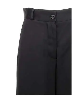 JIL SANDER Wide Leg Pants - Black