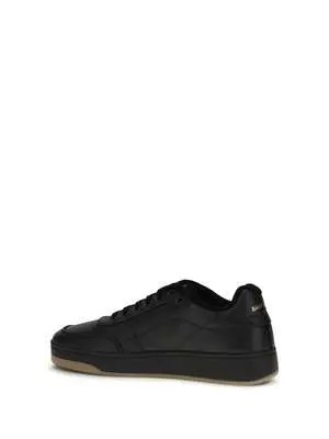 Saint Laurent Calfskin Leather Sneakers - Black