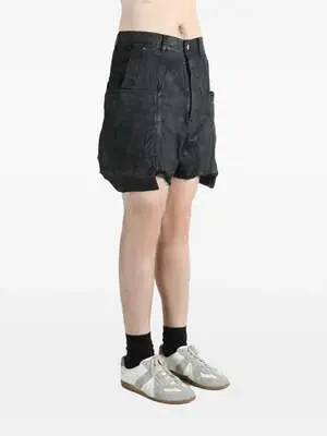 Rick Owens Cargo Shorts With Frayed Hem