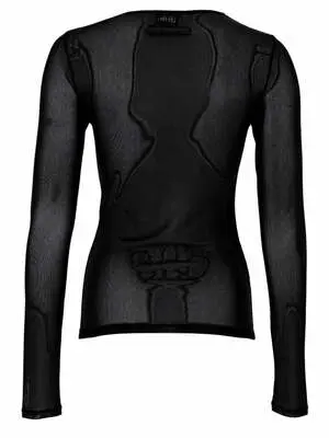 JEAN PAUL GAULTIER Mesh Embellished Top - Black