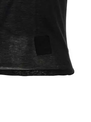 Rick Owens Asymmetric One-shoulder Cotton Top - Black