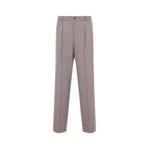 Dries Van Noten Wool Wide Leg Trousers - Multicolor