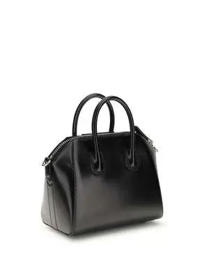 Givenchy Antigona Mini Box Leather Handbag - Black