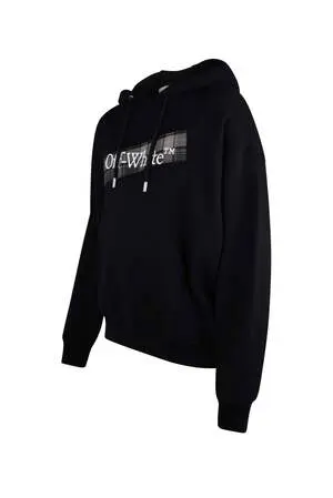 Off-White Hoodie With Diagonal Stripe Detail