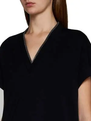 Brunello Cucinelli T-shirt With Precious Neckline