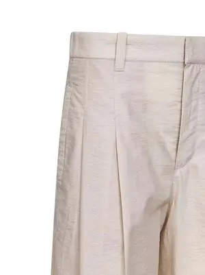 Brunello Cucinelli Techno Poplin Palazzo Trousers With Monili Embroidery - Multicolor