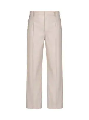 Brunello Cucinelli Techno Poplin Palazzo Trousers With Monili Embroidery - Multicolor