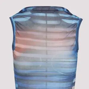 JEAN PAUL GAULTIER Printed Mesh Long Dress