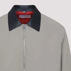 Givenchy Cotton Twill Jacket With Leather Collar - Multicolor