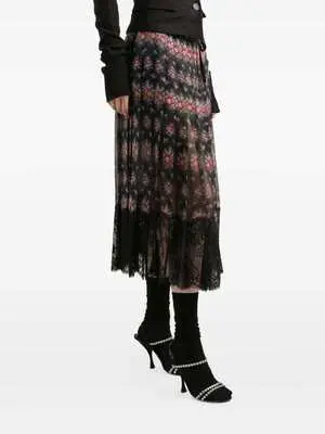 Dolce & Gabbana Floral Lace Midi Skirt