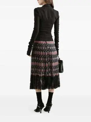 Dolce & Gabbana Floral Lace Midi Skirt