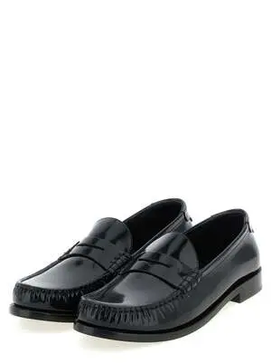 Saint Laurent Le Loafer Loafers In Glossed Leather - Black