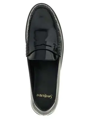 Saint Laurent Le Loafer Loafers In Glossed Leather - Black