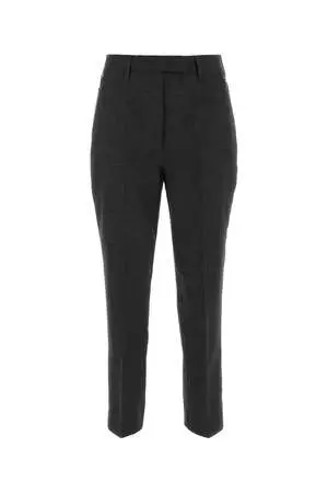 Prada Melange Graphite Wool Pant - Gray