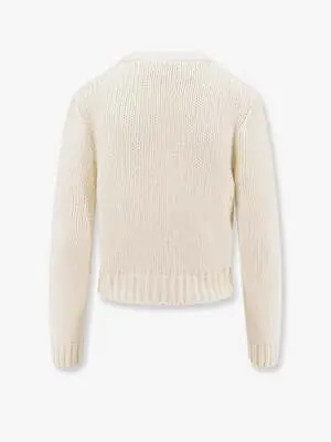 Celine V-neck Silk And Cashmere Cardigan With Gold Metal Pin Detail