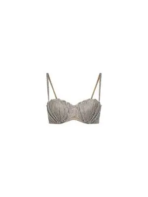 Giuseppe Di Morabito Silver Crystal Balconette Bra - Multicolor