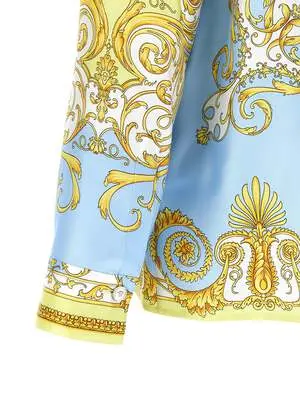 Versace Spring Barocco Print Long Sleeve Shirt - Multicolor