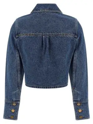 Balmain Cropped Denim Jacket