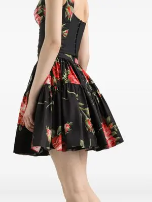 Dolce & Gabbana Roses Bouquet Print Cotton Skirt