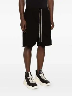 Rick Owens Cotton Drawstring Shorts - Black