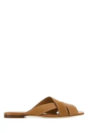 TOD'S Suede And Leather Slippers - Brown