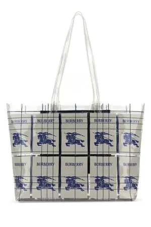Burberry Embroidered Pvc Shopping Bag