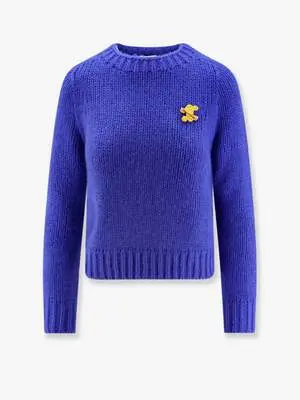 Celine Cashmere And Silk Blend Sweater With Triomphe Logo Detail