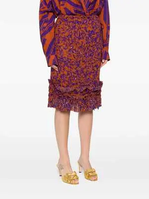 Dries Van Noten Printed Viscose Skirt - Multicolor