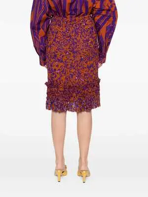 Dries Van Noten Printed Viscose Skirt - Multicolor