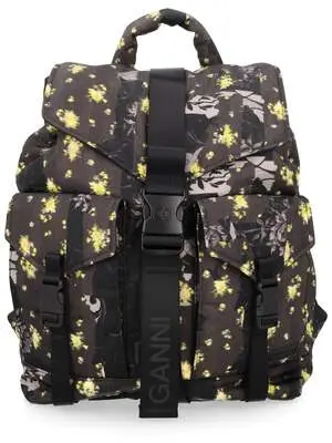 GANNI Re-tech Logo Backpack - Multicolor