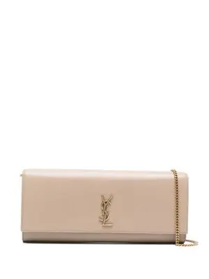 Saint Laurent Kate Leather Clutch With Chain Strap - Multicolor