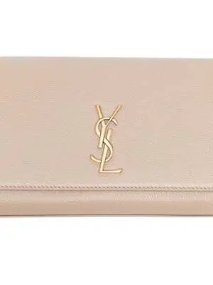 Saint Laurent Kate Leather Clutch With Chain Strap - Multicolor