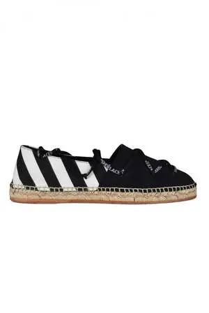 Off-White Printed Canvas Espadrilles - Black
