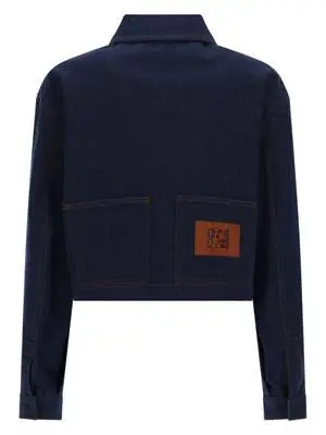 Fendi Embroidered Logo Denim Jacket