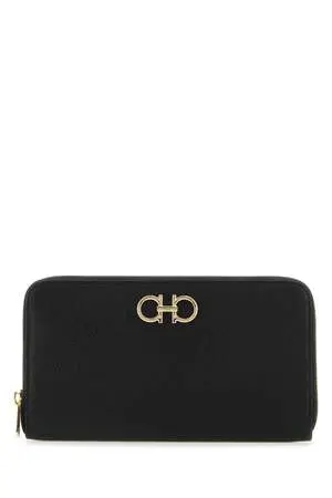 FERRAGAMO Leather Wallet - Black