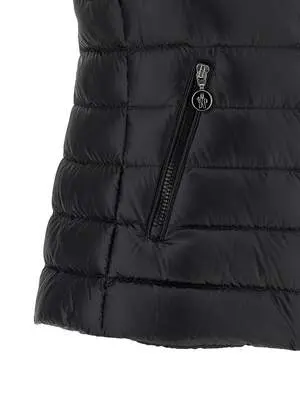 Moncler Glygosse Quilted Goose Feather Padded Vest With Hood - Black