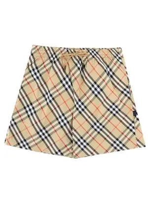 Burberry Check Swimsuit - Cream