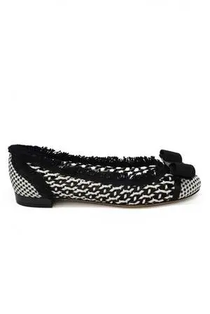 FERRAGAMO Varina Ballet Flats - Black
