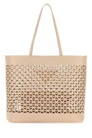 Prada Leather Shopping Bag - Brown