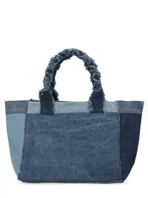 GANNI Medium Tote Bag In Denim - Blue