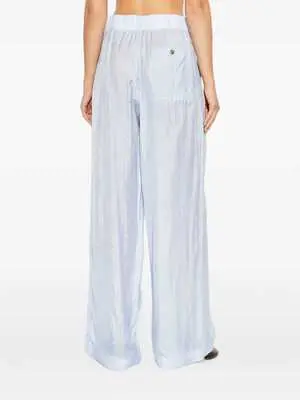 Dries Van Noten Wide-leg Striped Cupro Pants - Blue