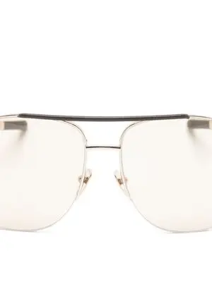 Gucci Gold-tone Pilot Frame Sunglasses
