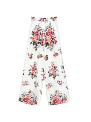 Dolce & Gabbana Printed Wide-leg Trousers - Multicolor