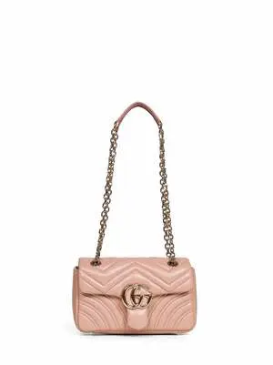 Gucci Pinky Beige Gg Marmont Small Shoulder Bag
