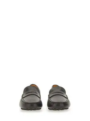 TOD'S Leather Gommino Loafers - Black